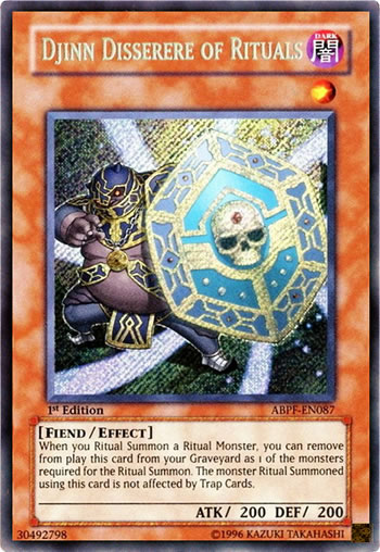 YuGiOh Djinn Disserere of Rituals