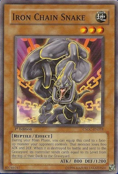 YuGiOh Iron Chain Snake