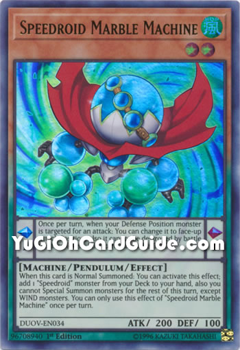 Speedroid Marble Machine - Yu-Gi-Oh!