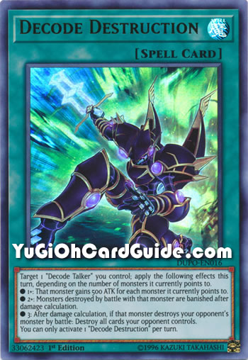 YuGiOh Decode Destruction