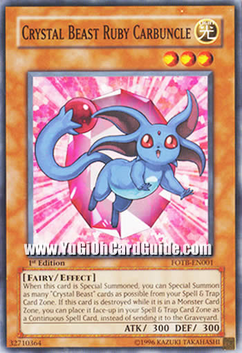 Crystal Beast Ruby Carbuncle - Yu-Gi-Oh!