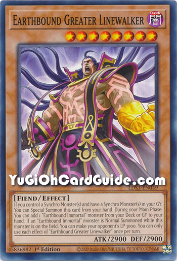 YuGiOh Earthbound Greater Linewalker