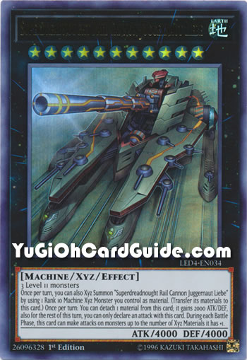 YuGiOh Superdreadnought Rail Cannon Juggernaut Liebe